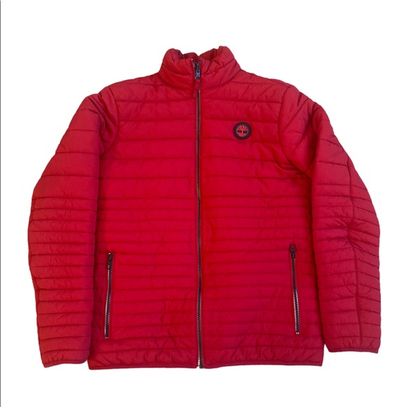 Timberland | Jackets & Coats | Timberland Red Puffer Jacket No Hood ...